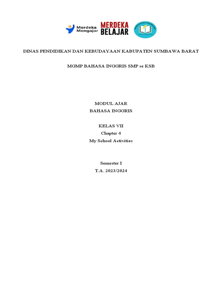 Modul Ajar Chapter 4-Kelas VII | PDF | Karier & Perkembangan