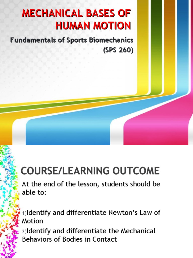 6 Mechanical Bases of Human Motion-New | PDF | Force | Friction