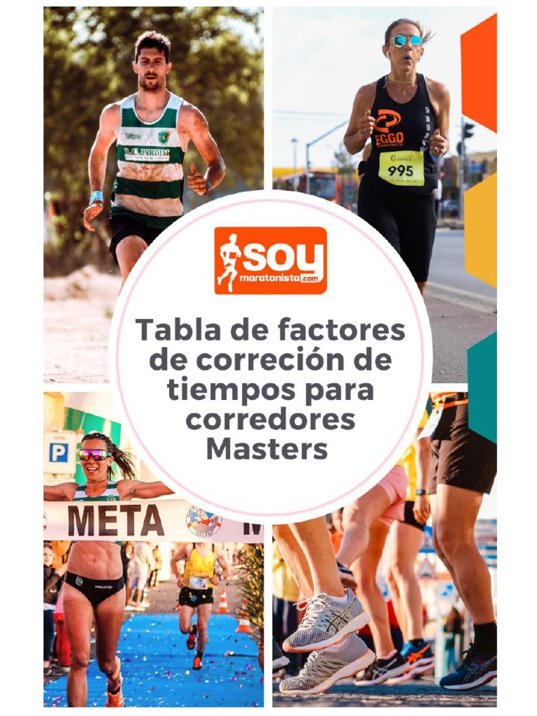 TA 003 Tabla de Factores de Correcion de Tiempos para Corredores Masters Masculino y Femenino | PDF
