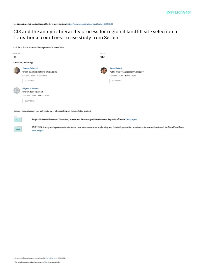 (Reference 7) GIS - AND - THE - ANALYTIC - HIERARCHY - PROCESS - FOR - REGIONAL - LANDFILL ...