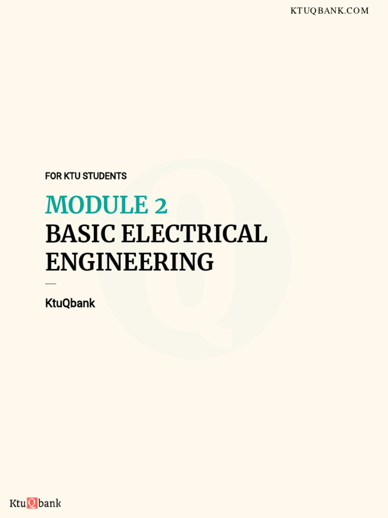 Module 2 - Basic Electrical - KtuQbank | PDF | Electromagnetic Induction | Inductor