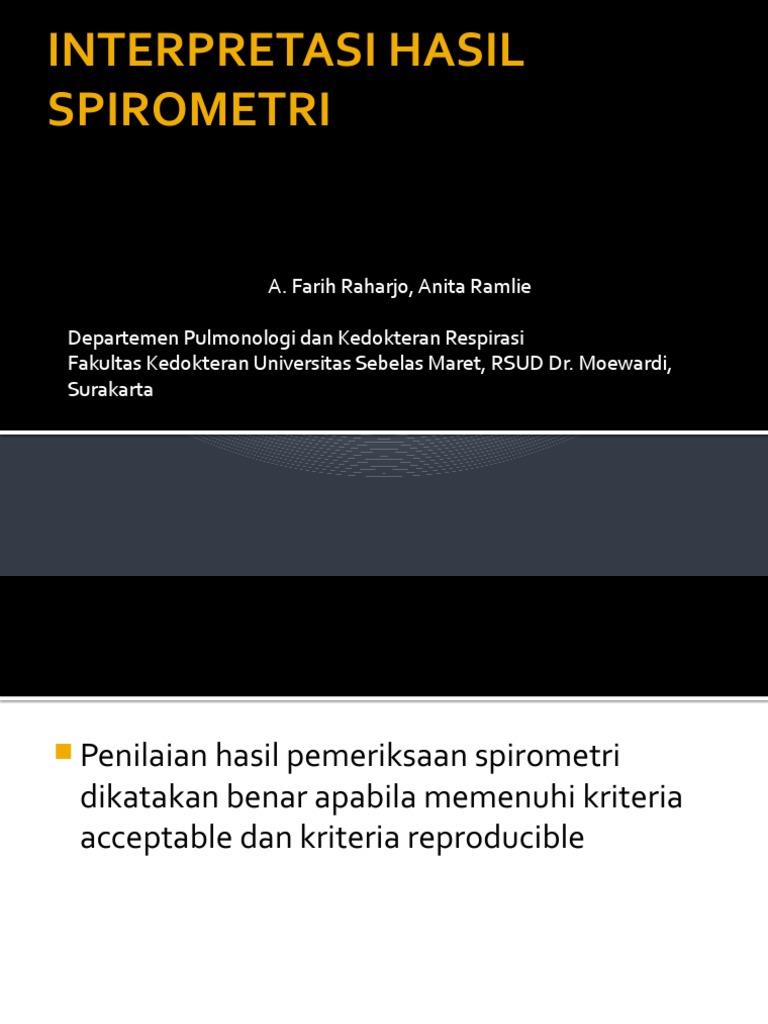 Interpretasi Hasil Spirometri | PDF