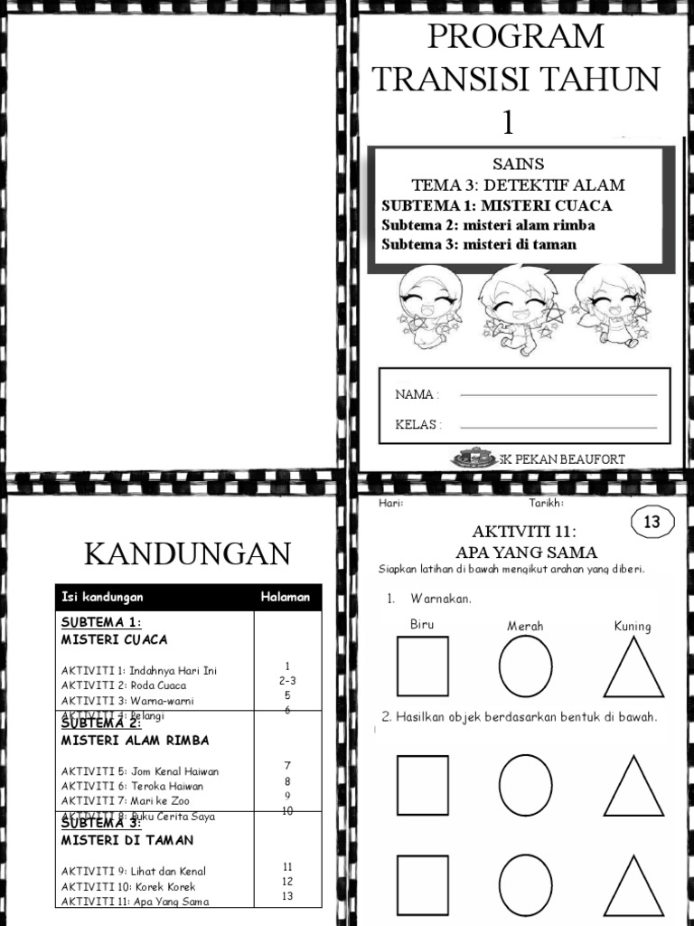Modul Transisi Tahun 1 Tema 3 | PDF
