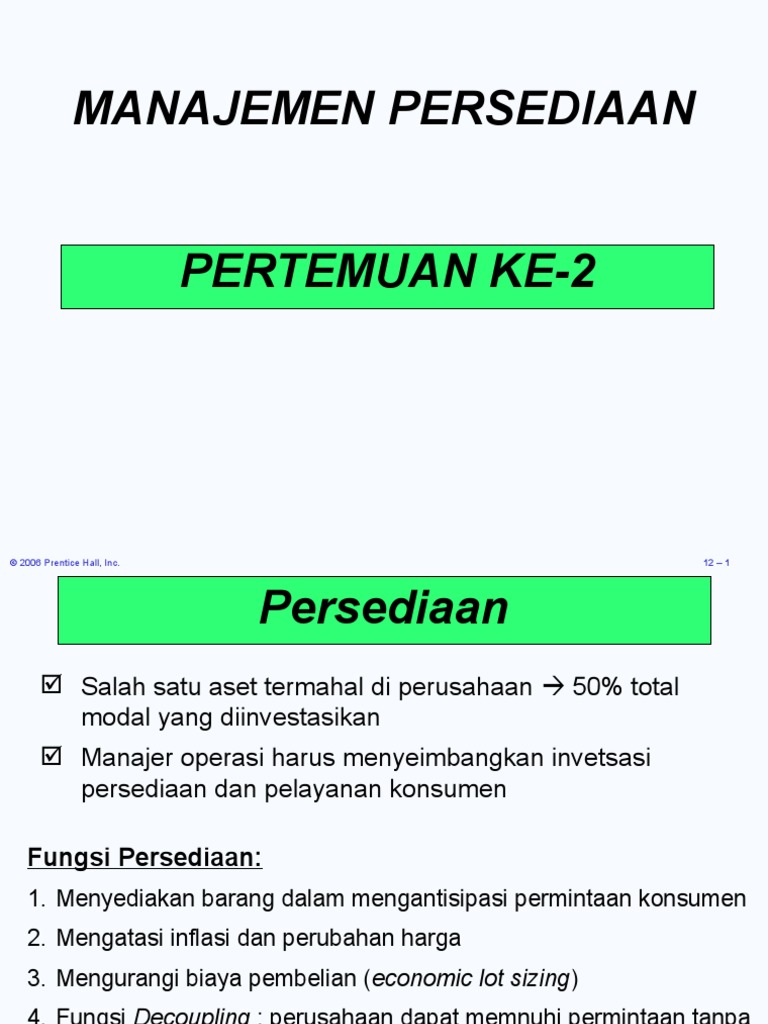 Manajemen Persediaan | PDF