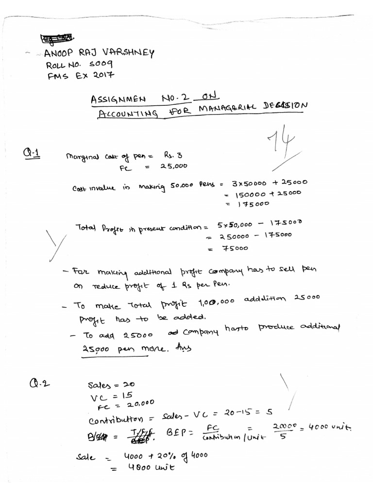 Assignment 2 Solutions Anoop Raj Varshney | PDF