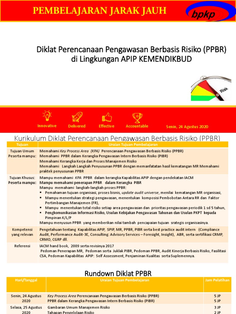 1 2 Key Process Area Perencanaan Berbasis Risiko | PDF