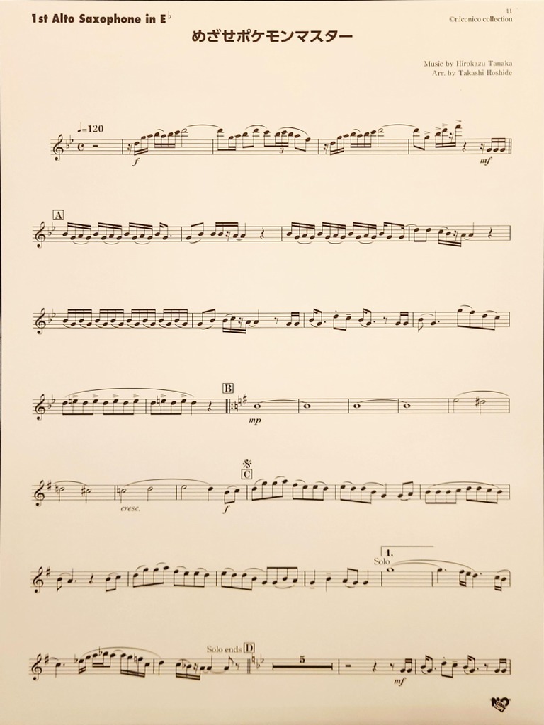 Pokemon Saxophone | PDF