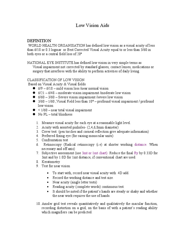 Low Vision | PDF | Visual Impairment | Visual Acuity
