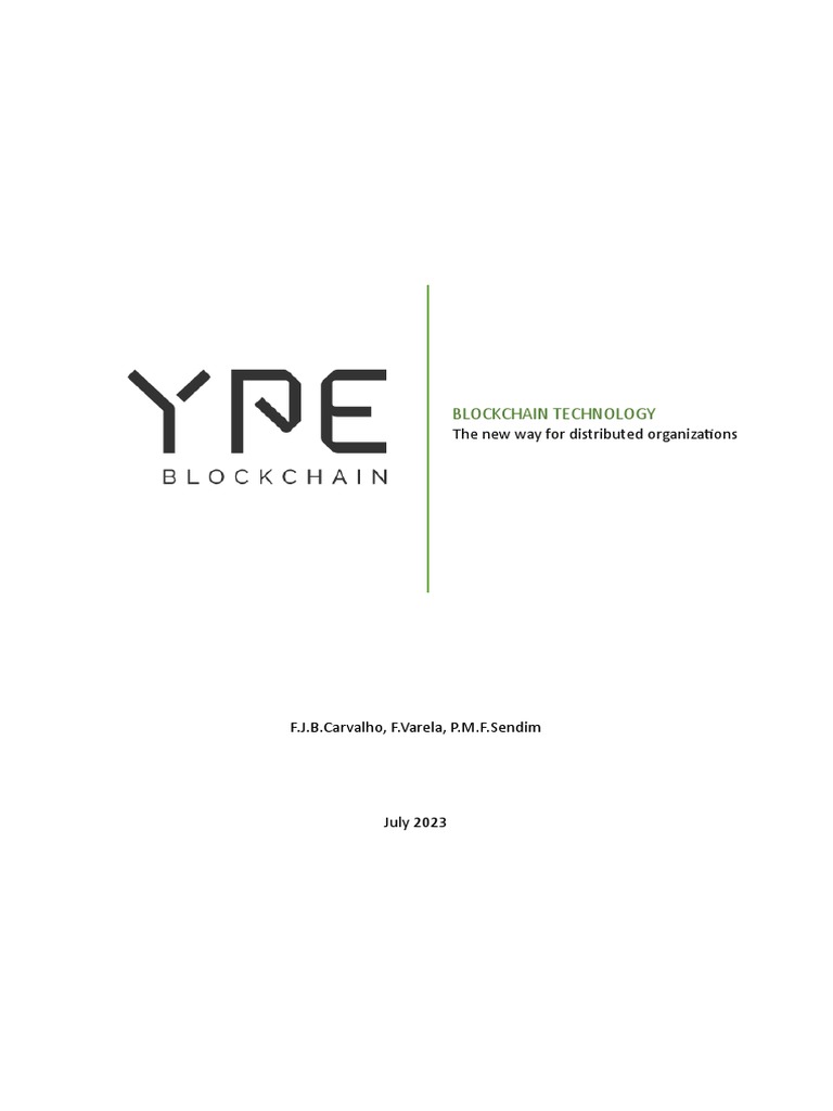 YPE Blockchain White - Paper | PDF | Peer To Peer | Cryptography