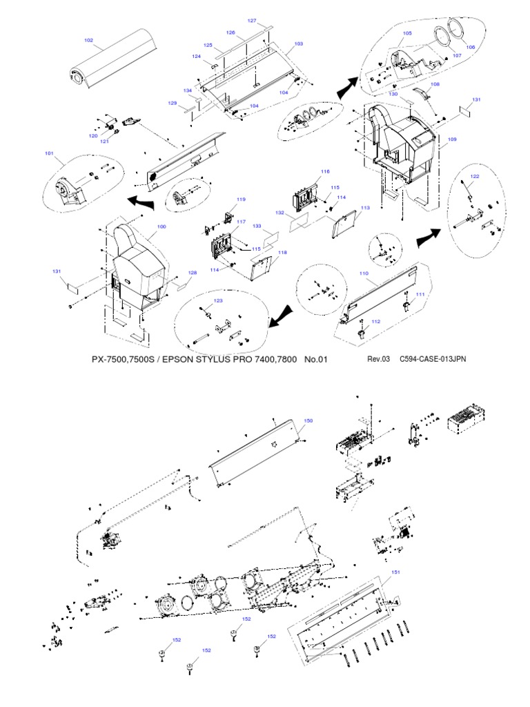 Stylus Pro 7400 7800 Parts List and Diagram | PDF | Machines | Tools