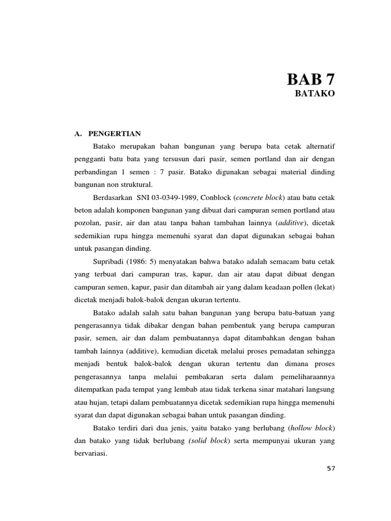 Bab 7. Batako | PDF
