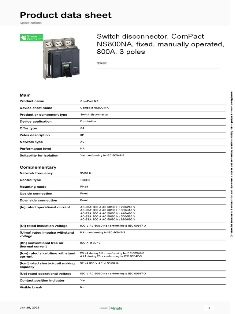ComPact NS NA - 33487 | PDF | Alternating Current | Hertz