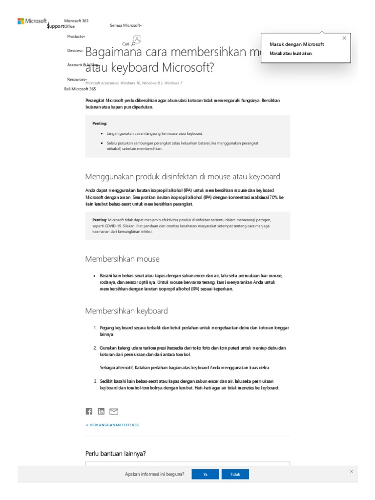 Bagaimana Cara Membersihkan Mouse Atau Keyboard Microsoft - Dukungan ...
