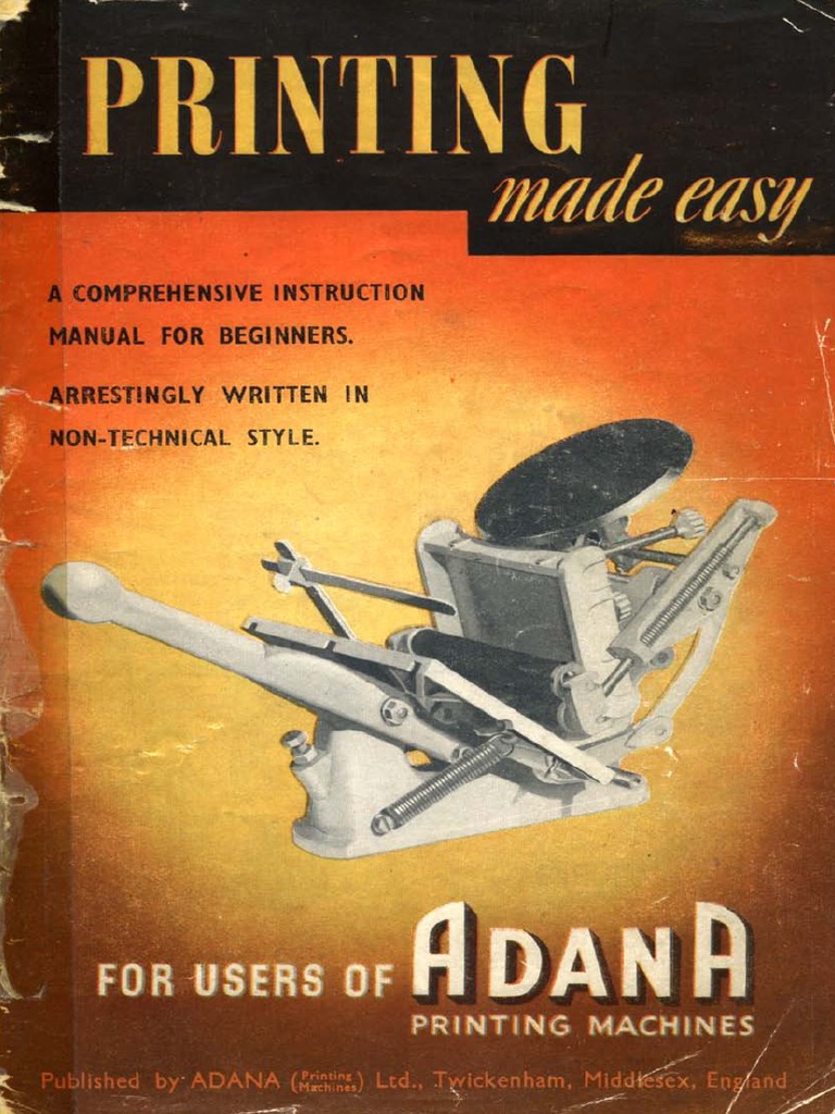 Adana Printing Made Easy | PDF