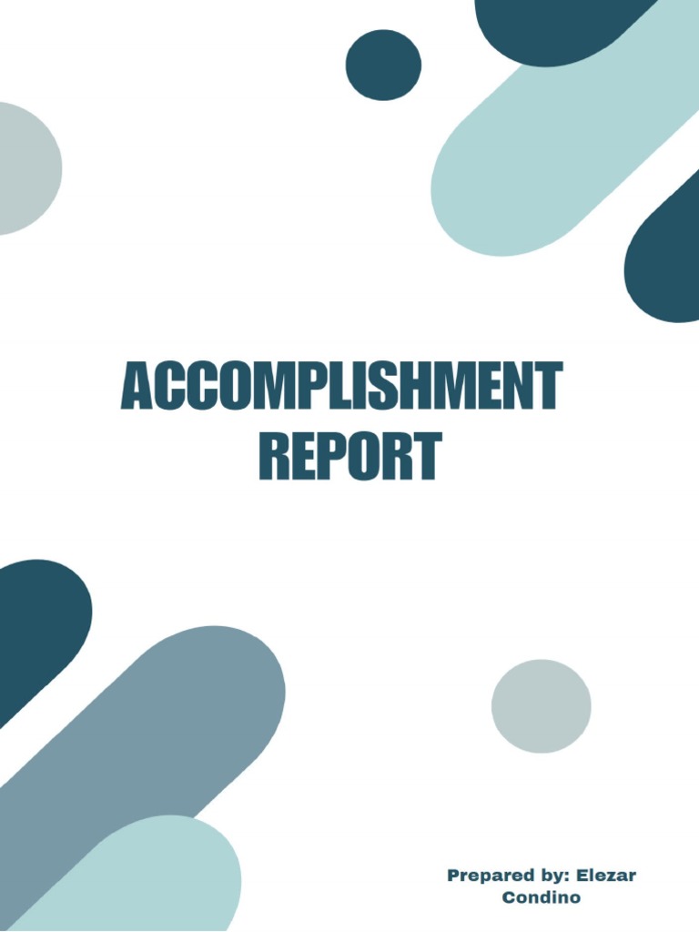 Accomplishment Report | PDF