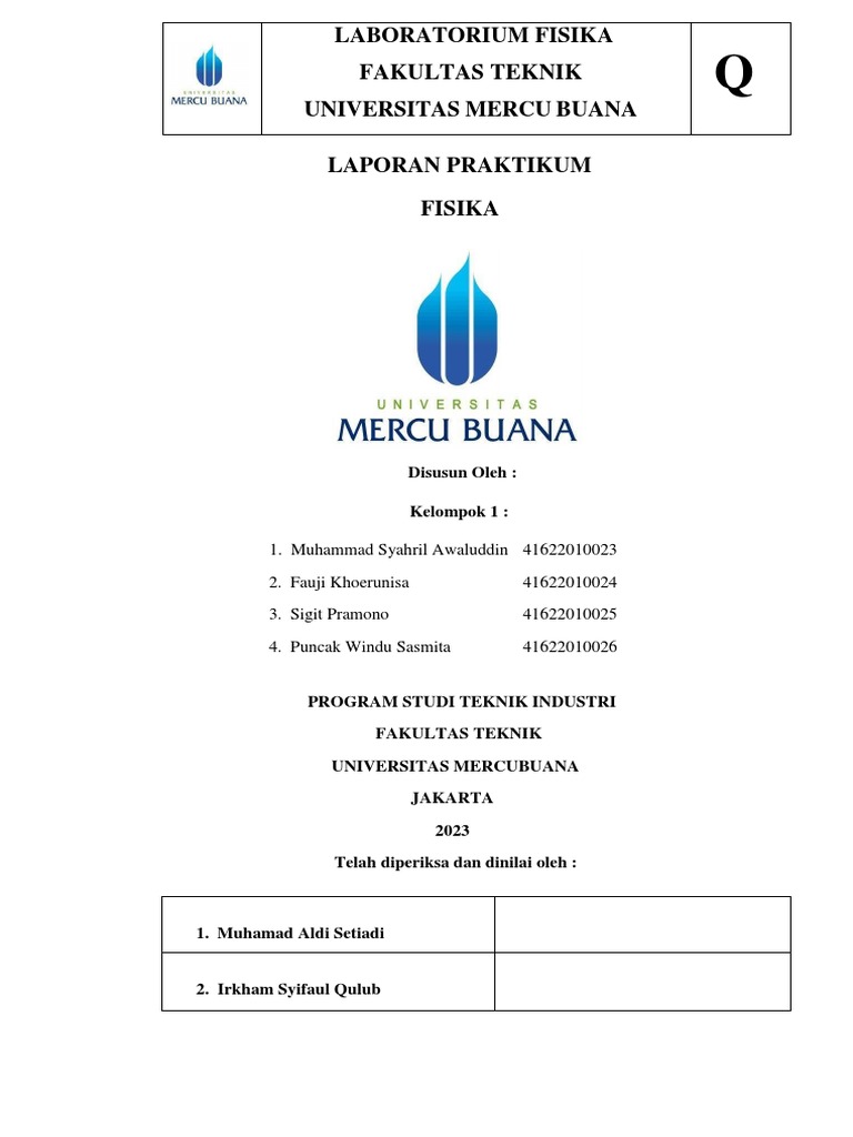 Laprak Fisika Kelompok 1 | PDF