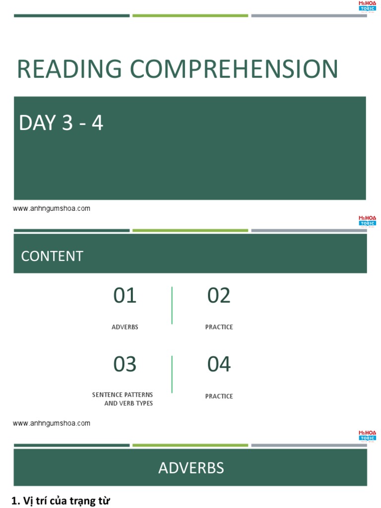 Adverbs and Sentence Patterns Guide | PDF | Adverb | Linguistics