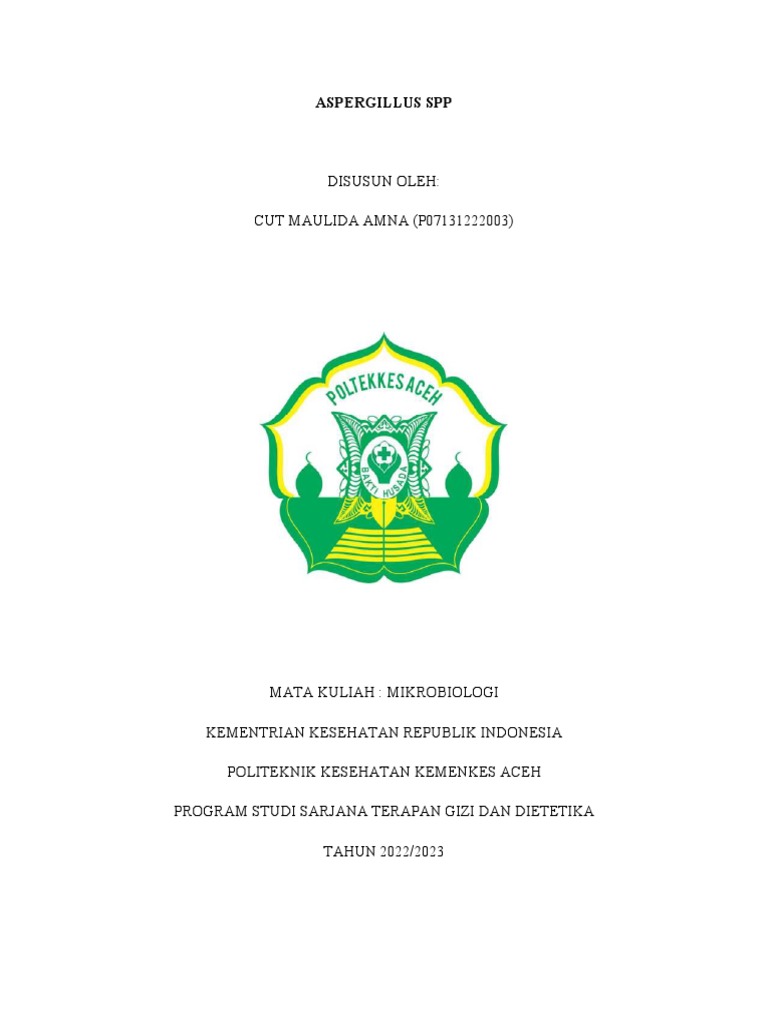 Aspergillus SPP | PDF