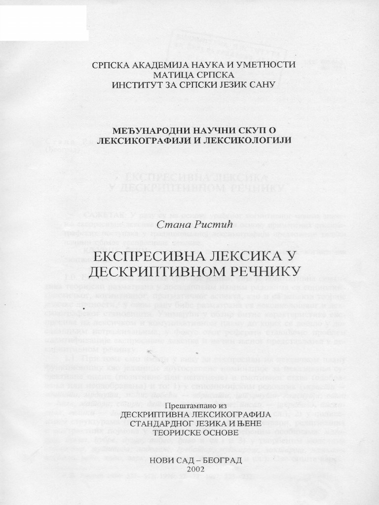 ristic.ekspresivna.leksika | PDF