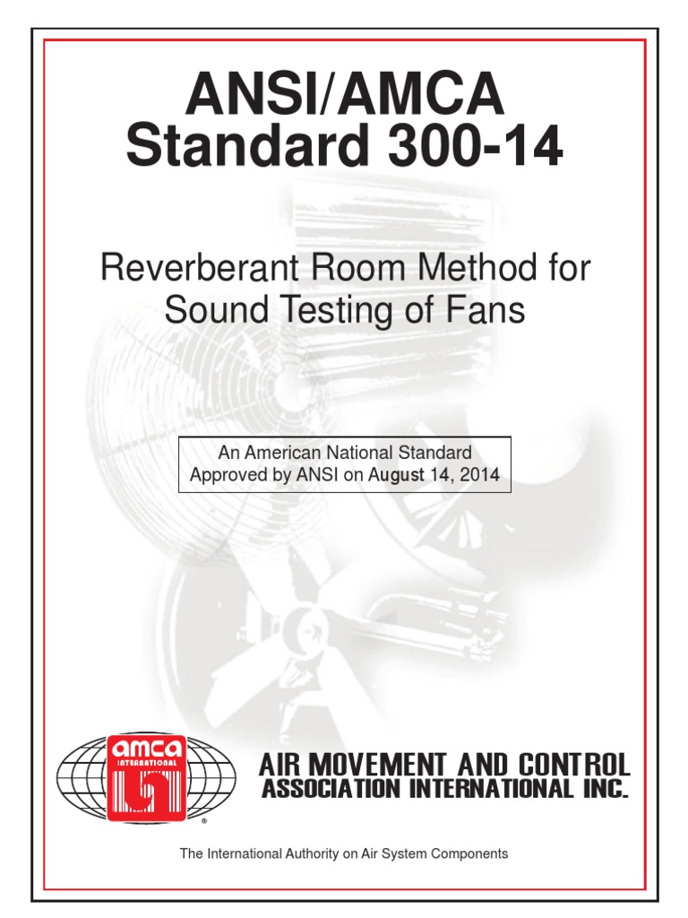 Dokumen - Tips - Reverberant Room Method For Sound Testing of Fans ...