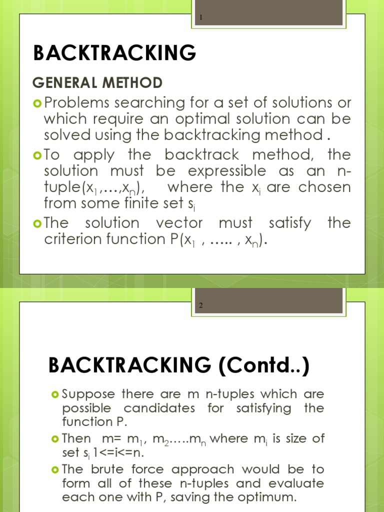 Backtracking: General Method | PDF | Algorithms | Algorithms And Data Structures