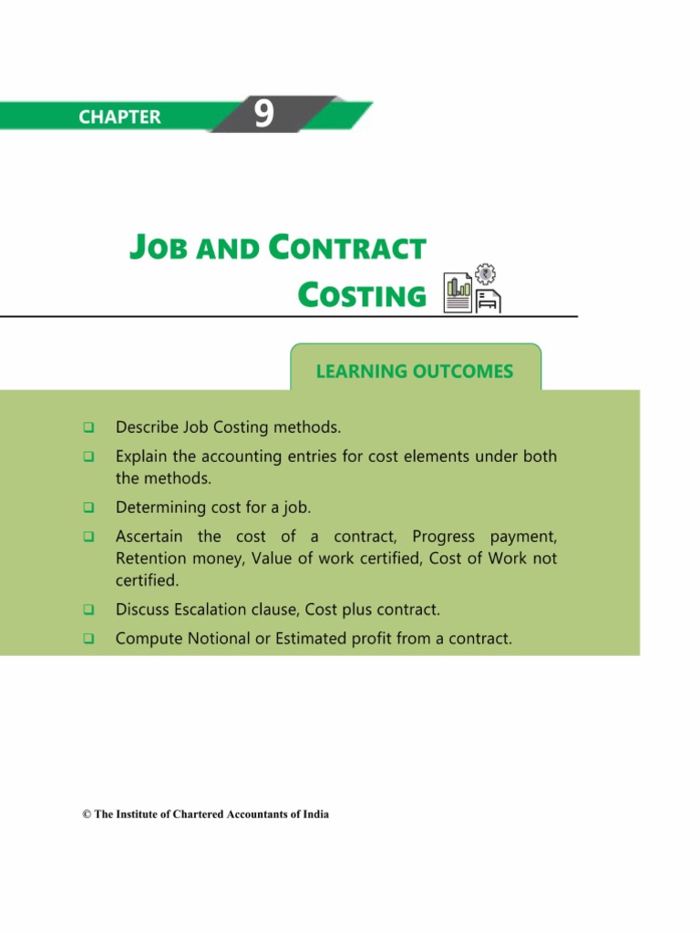 Job Costing ICAI | PDF