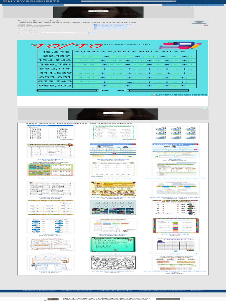 Ejercicio de Forma Desarrollada | PDF | Notación Matemática | Matemáticas