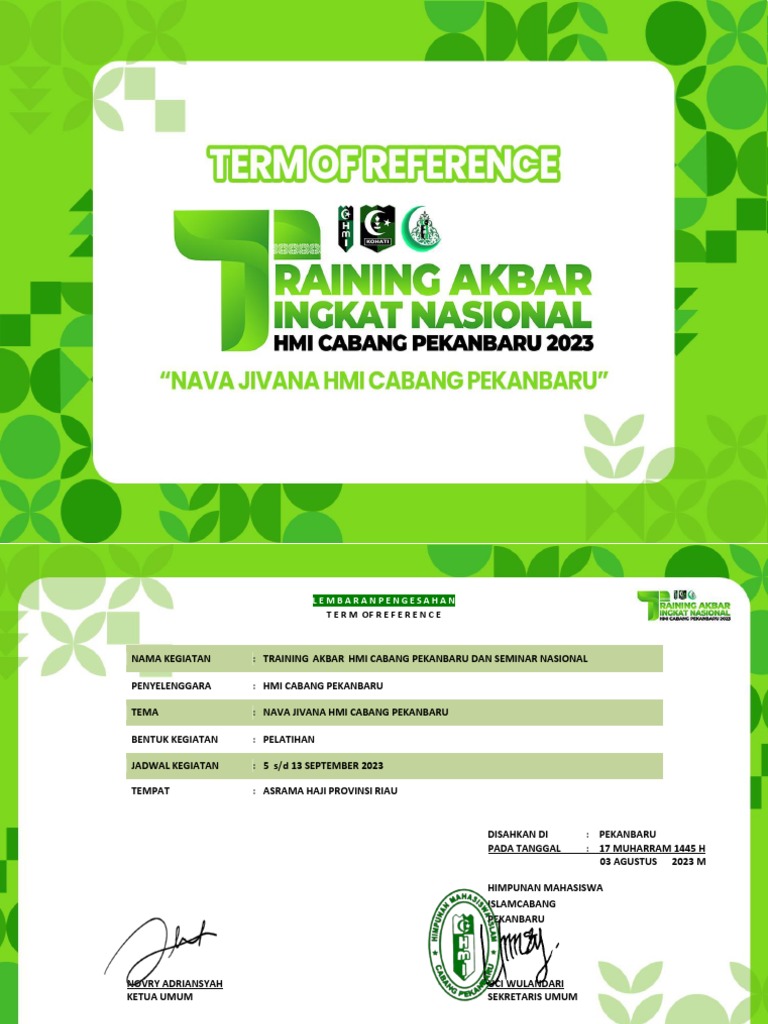 Tor Training Akbar 2023-6 | PDF