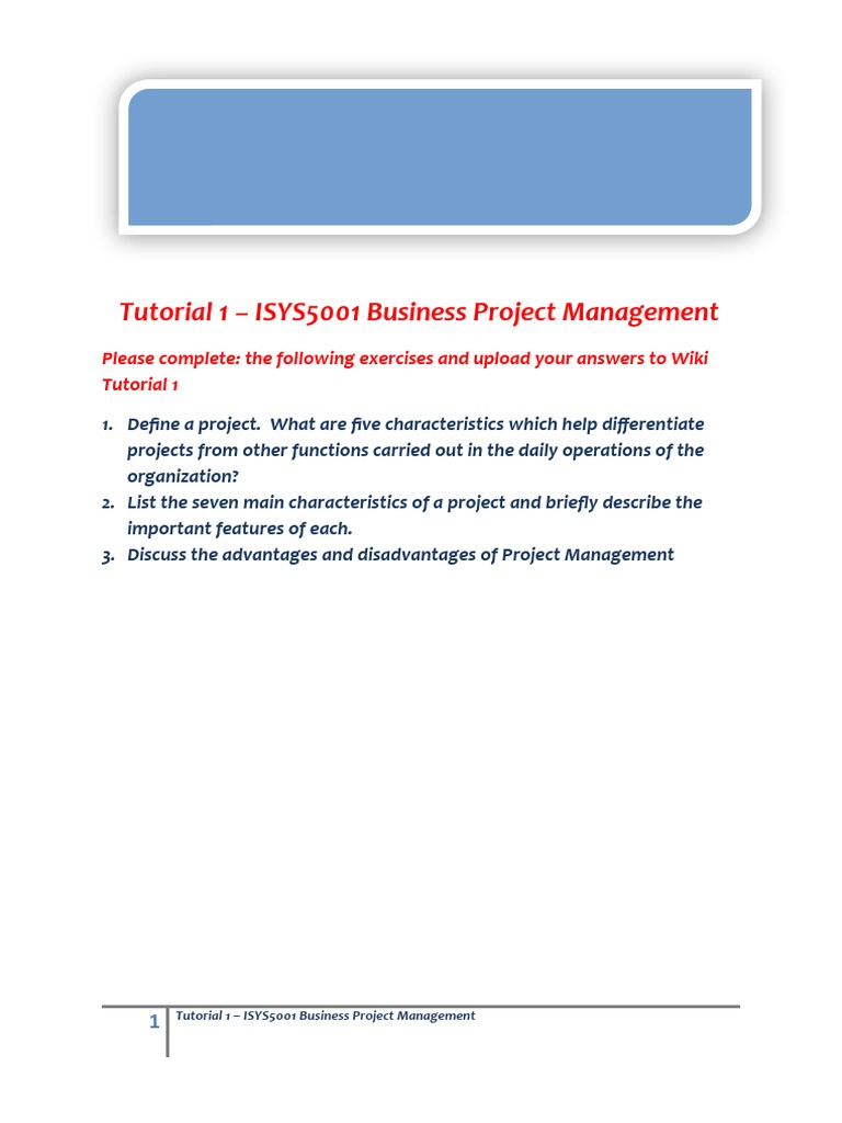 Tutorial 1 Pdf