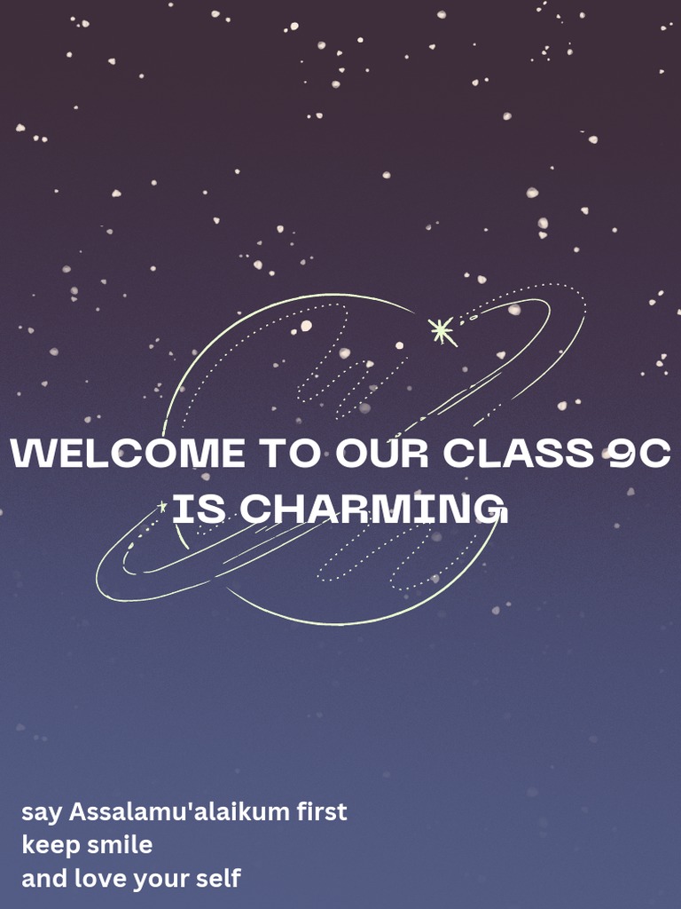 Welcome To Our Class 9c Is Charming. | PDF