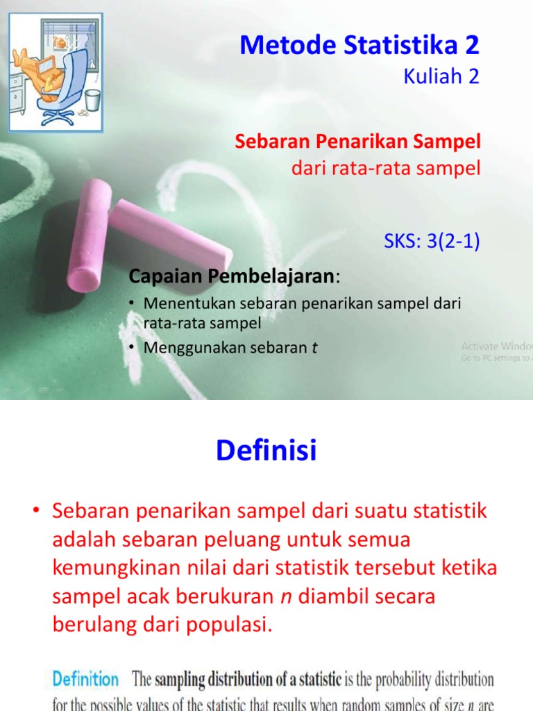 Sebaran Penarikan Sampel Rata-rata | PDF | Metode & Bahan Ajar | Sains ...