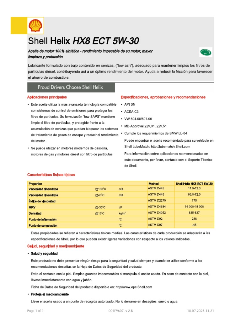 Helix HX8 ECT 5w30 | PDF