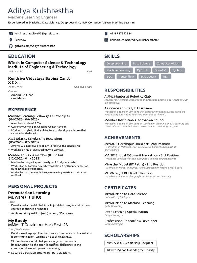 Aditya Resume Updated | PDF | Machine Learning | Artificial Intelligence