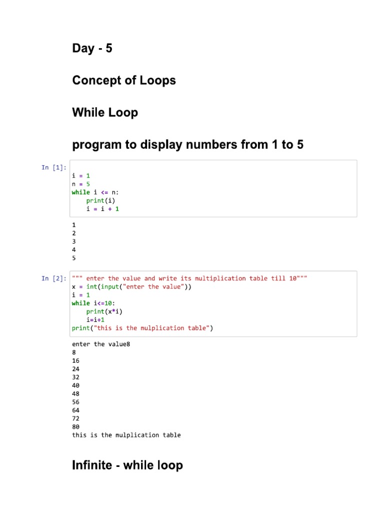 Python Day 5 Notes | PDF