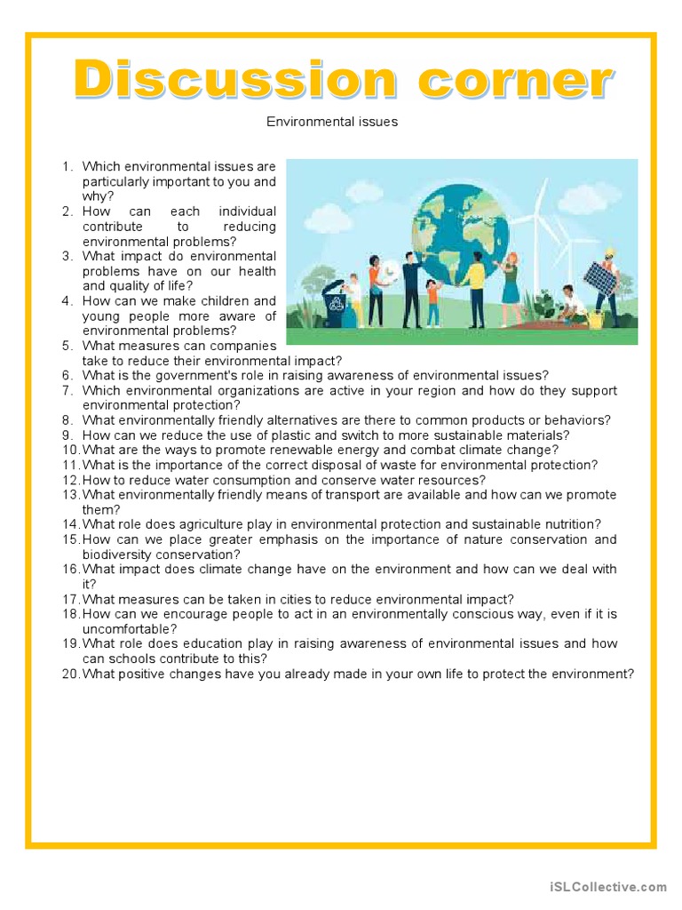 Discussion Corner - Environmental Issues | PDF