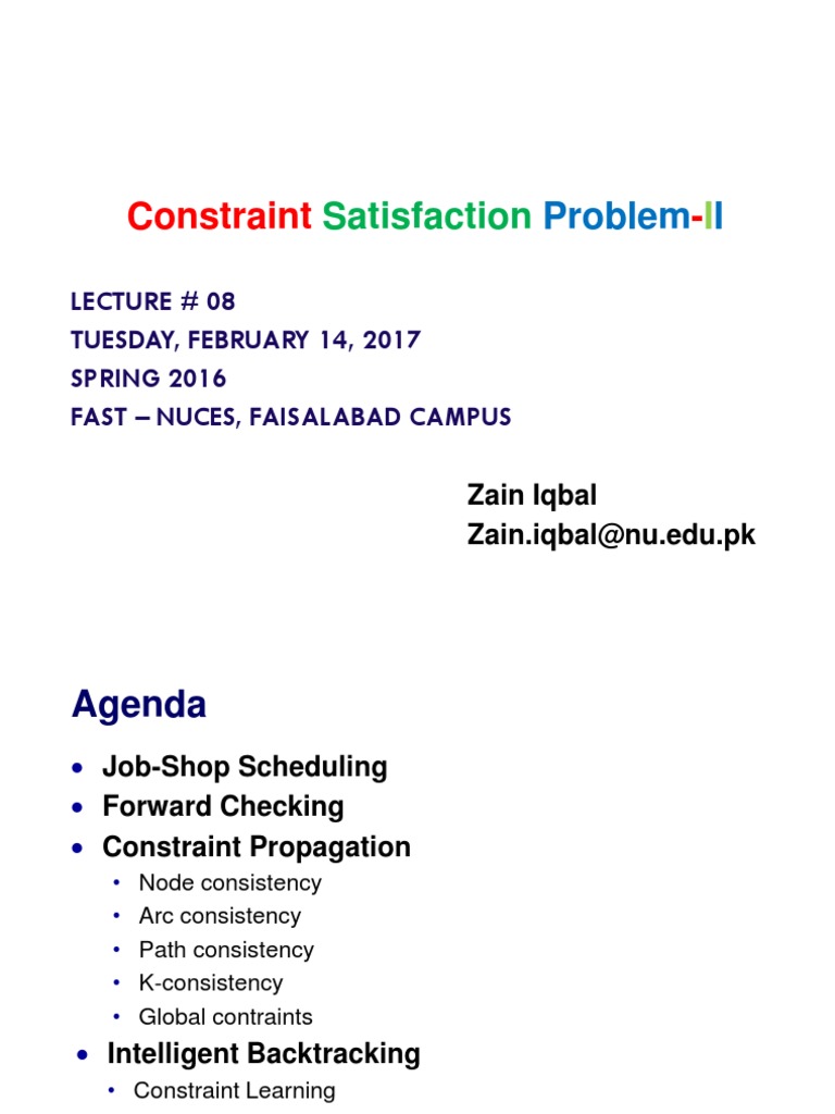 Constraint+Satisfaction+Problem II | PDF | Algorithms And Data ... Constraint+Satisfaction+Problem II | PDF | Algorithms And Data ...
