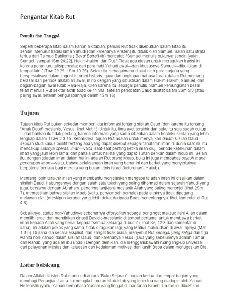 Pengantar Kitab Rut | PDF