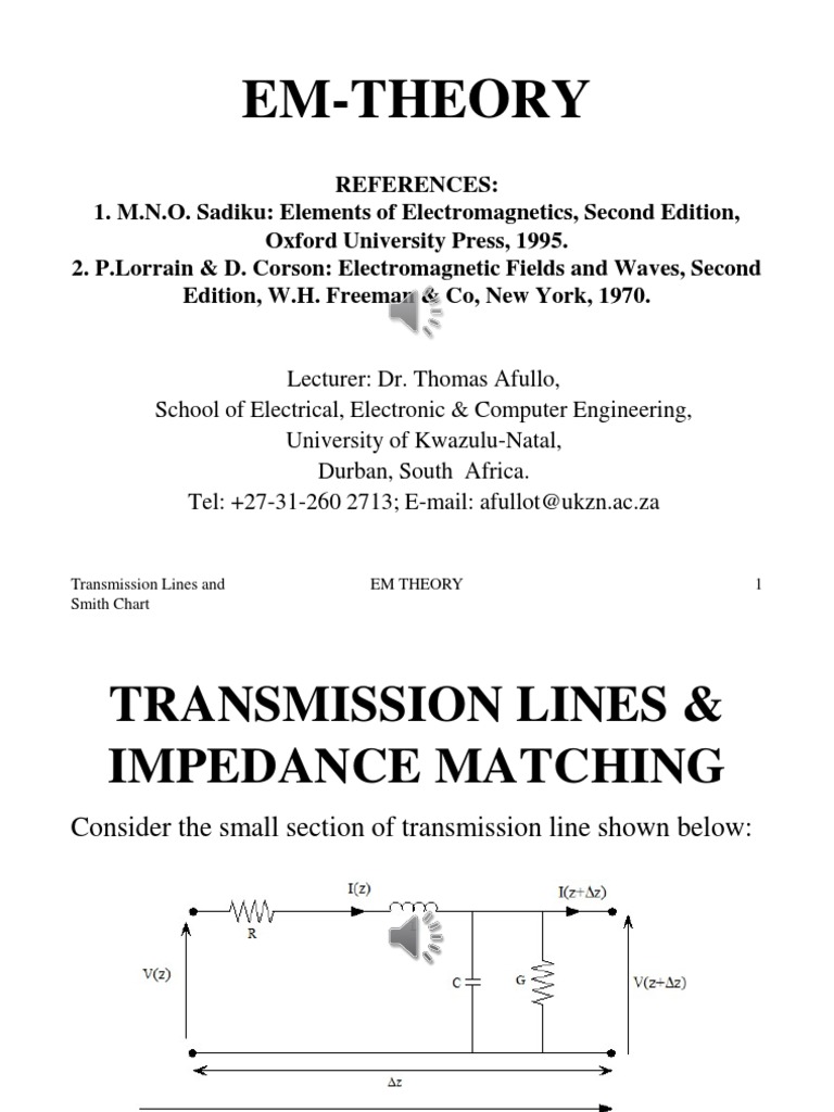 Lecture 2 | PDF | Transmission Line | Electrical Impedance Lecture 2 | PDF | Transmission Line | Electrical Impedance