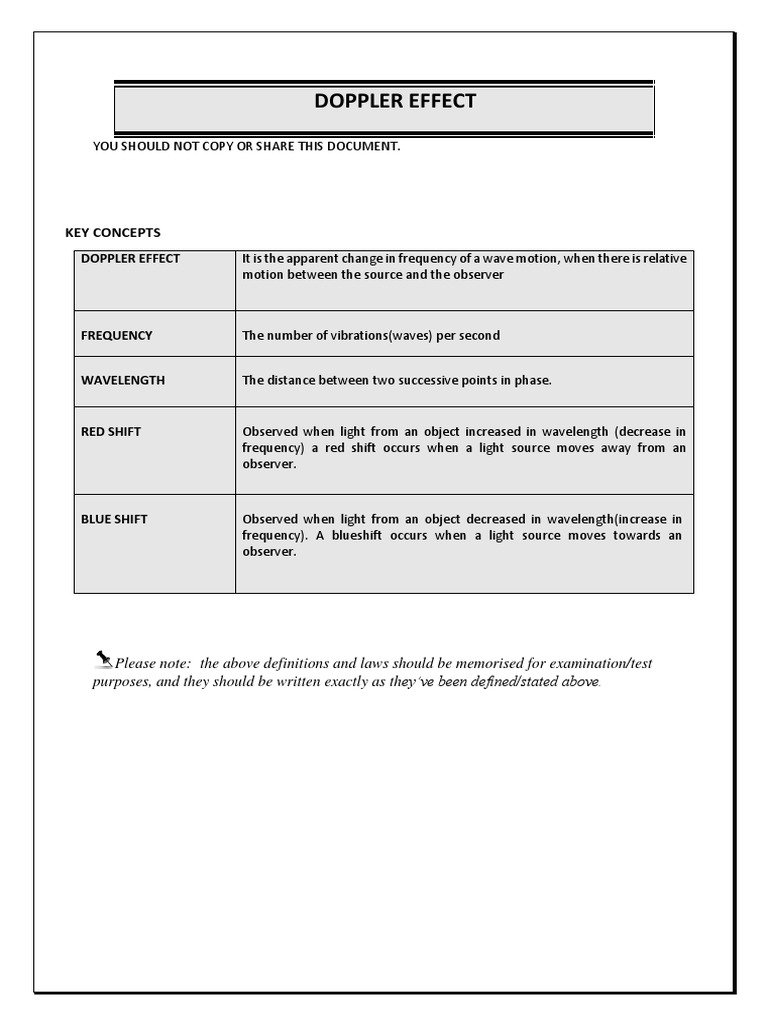Topic 6 (Doppler Effect) | PDF | Doppler Effect | Frequency