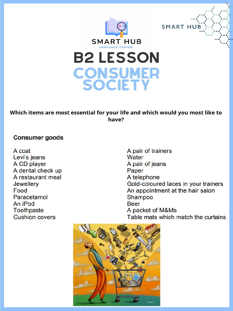 B2 English Lesson Plan - Consumerism | PDF | Lifestyle