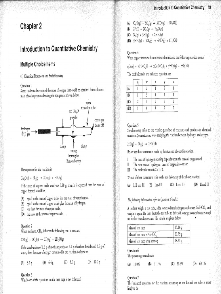Intro To Quantitative Chem (Cambridge) | PDF