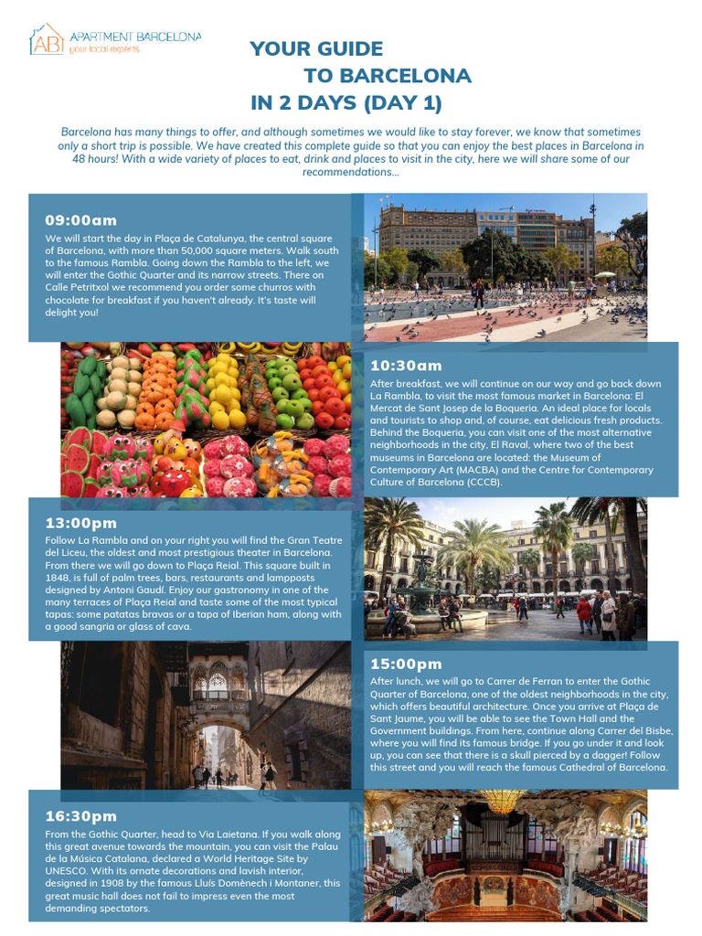 Itinerario Barcellona | PDF | Barcelona