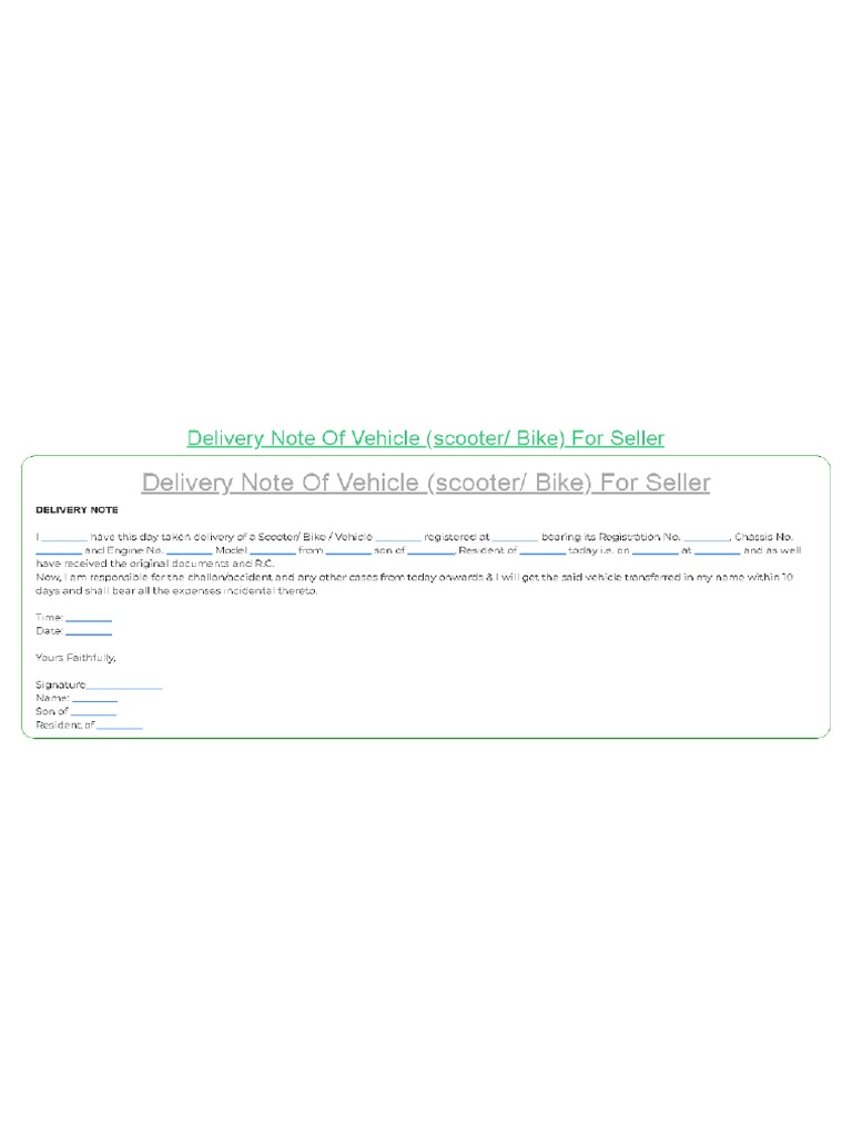 Delivery note | PDF