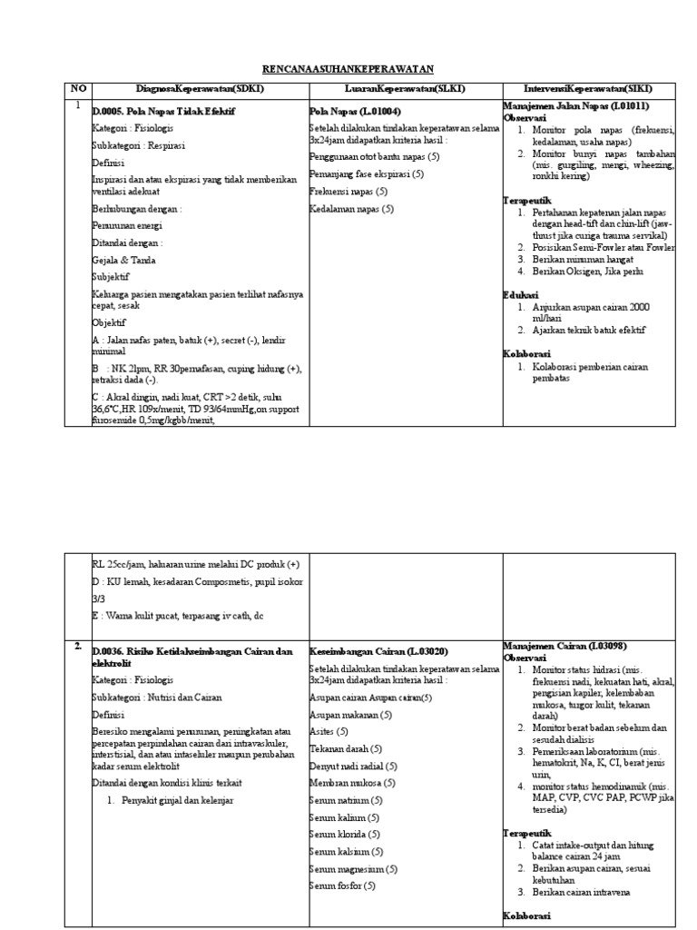 Rencana Asuhan Keperawatan Kel 3 Newn | PDF