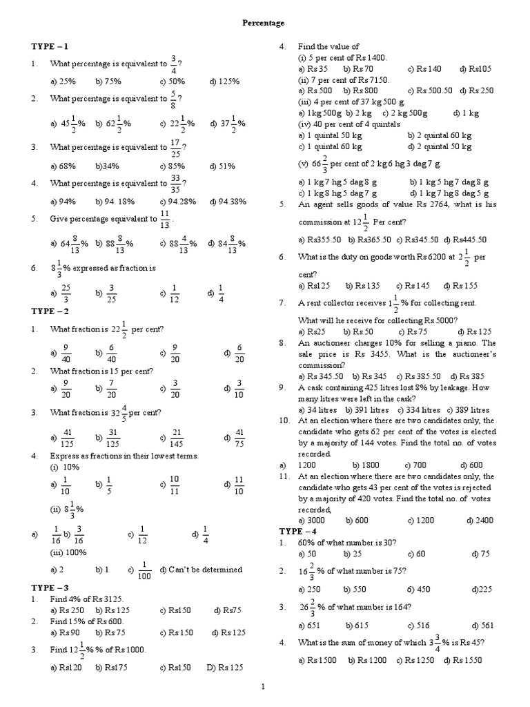 Percentage Pdf Percentage Consumption Economics