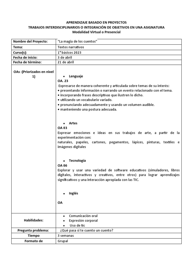 La Magia De Los Cuentos Primeros Pdf Comunicación Cognición