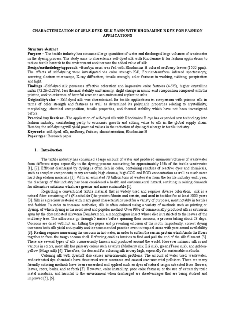 IEEE | PDF | Silk | Textiles