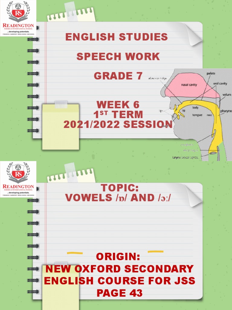 Grade 7 English Speech Work Week 6 | PDF | Foreign Language Studies