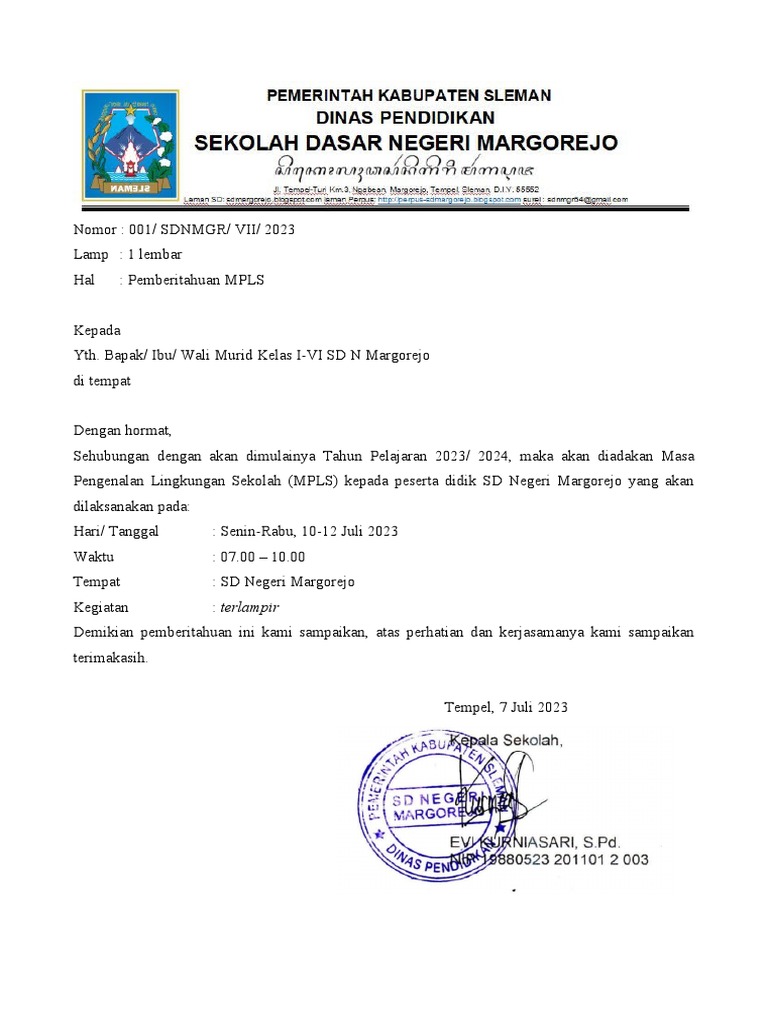 Pemberitahuan Mpls 2023 | PDF