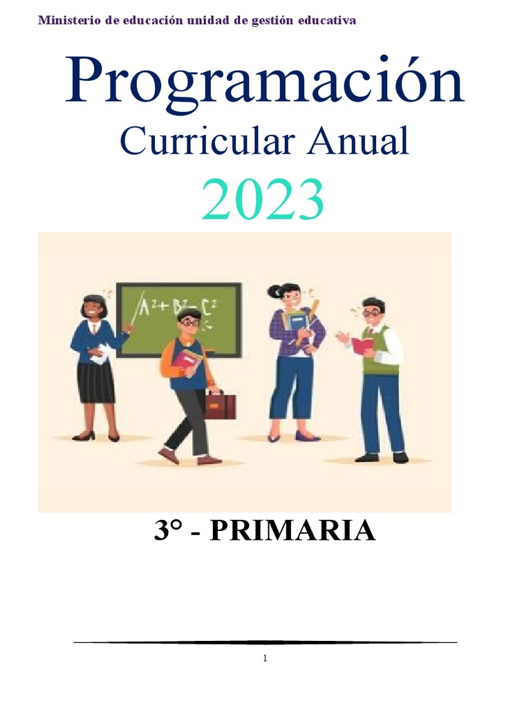 3° Grado - Planificación Curricular Anual 2023 | PDF | Plan de estudios | Aprendizaje
